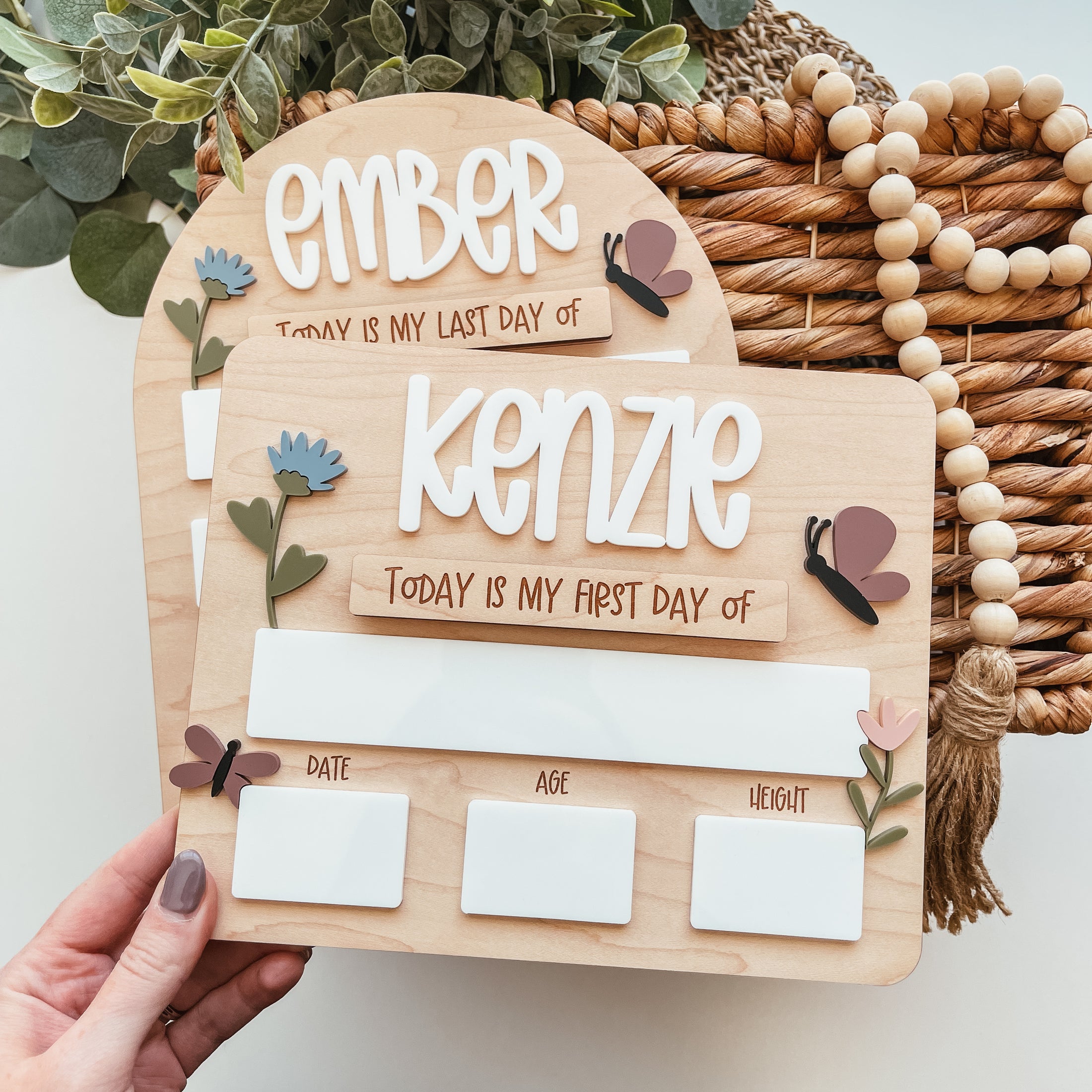First And Last Day Of School Sign | Wildflowers – Knotty Design Co.